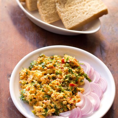 paneer bhurji recipe, how to make paneer bhurji | dry paneer bhurji
