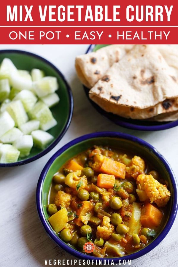 Mix Veg Recipe (Healthy, Easy & One Pot) » Dassana's Veg Recipes
