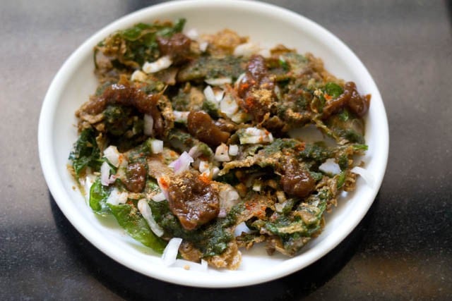 palak chaat recipe | spinach chaat recipe | palak recipes