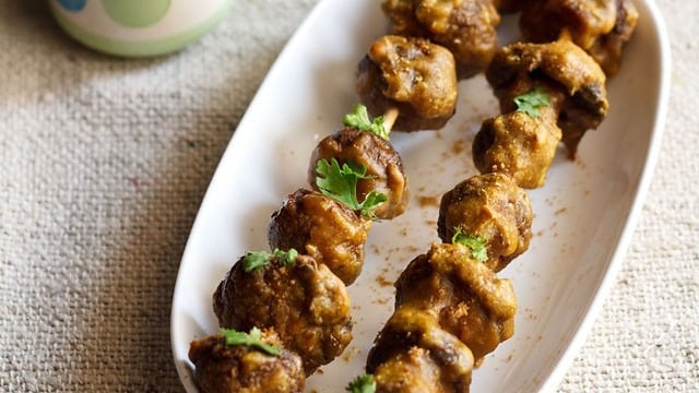 Mushroom Tikka | Tandoori Mushroom - Dassana’s Veg Recipes