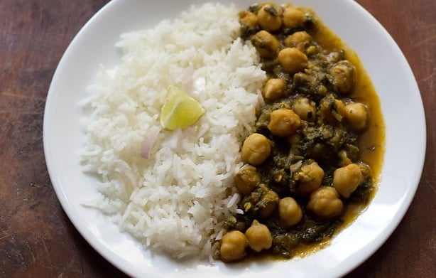 Palak Chole | Spinach with Chickpeas (Indian Style) - Dassana’s Veg Recipes