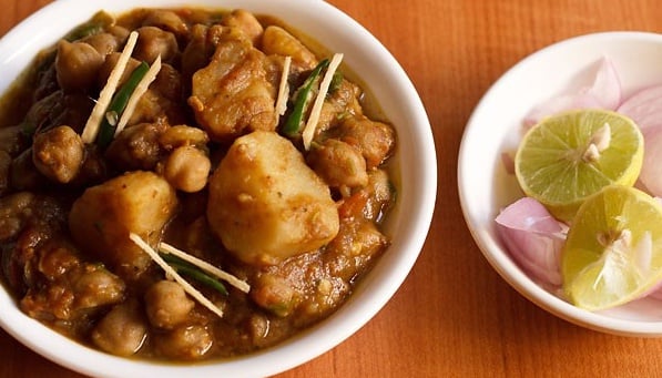 Aloo Chole Recipe (Aloo Chana Sabji) - Dassana’s Veg Recipes