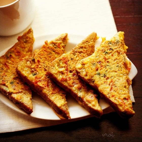 Besan Bread Toast | Besan Toast Recipe - Dassana’s Veg Recipes