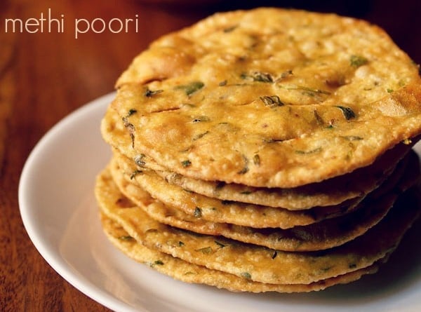 Methi Puri | Crispy Methi ki Poori - Dassana’s Veg Recipes