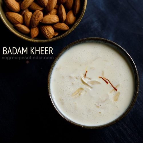 badam kheer recipe, how to make badam kheer recipe | almond payasam recipe