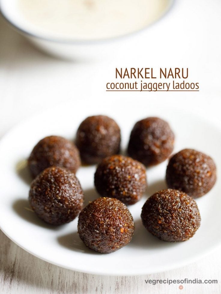 Narkel Naru (Coconut Ladoo With Jaggery) - Dassana’s Veg Recipes