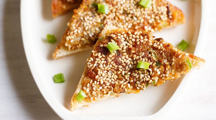 chinese toast recipe | vegetable chinese toast | chinese veg toast