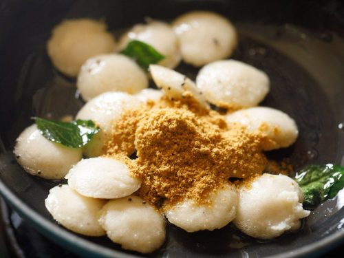 Podi Idli Recipe (With Mini Idli or Small Idli) - Dassana’s Veg Recipes