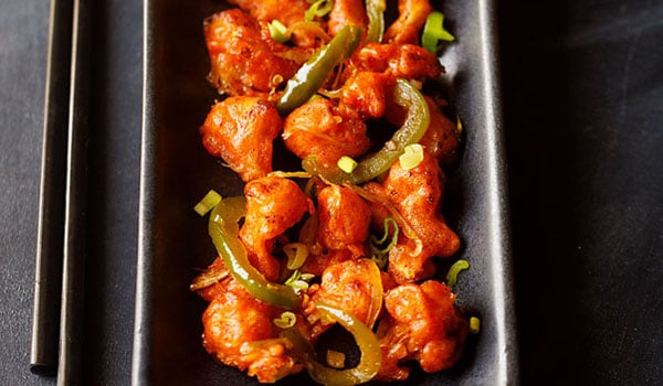 Chilli Gobi Recipe (Cauliflower Chilli) - Dassana’s Veg Recipes