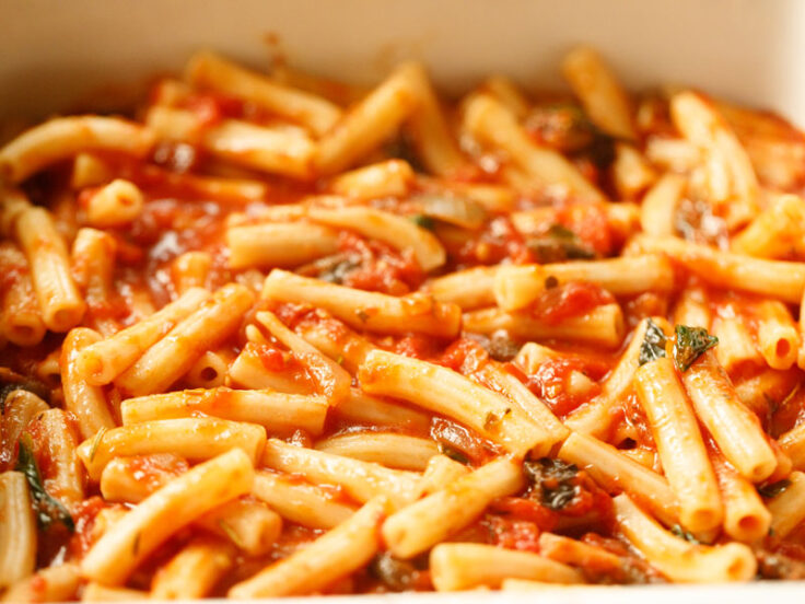 Tomato Pasta Bake | Italian Style Baked Ziti - Dassana's Veg Recipes
