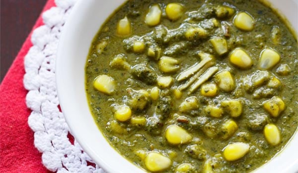 Palak Corn Recipe - Dassana’s Veg Recipes