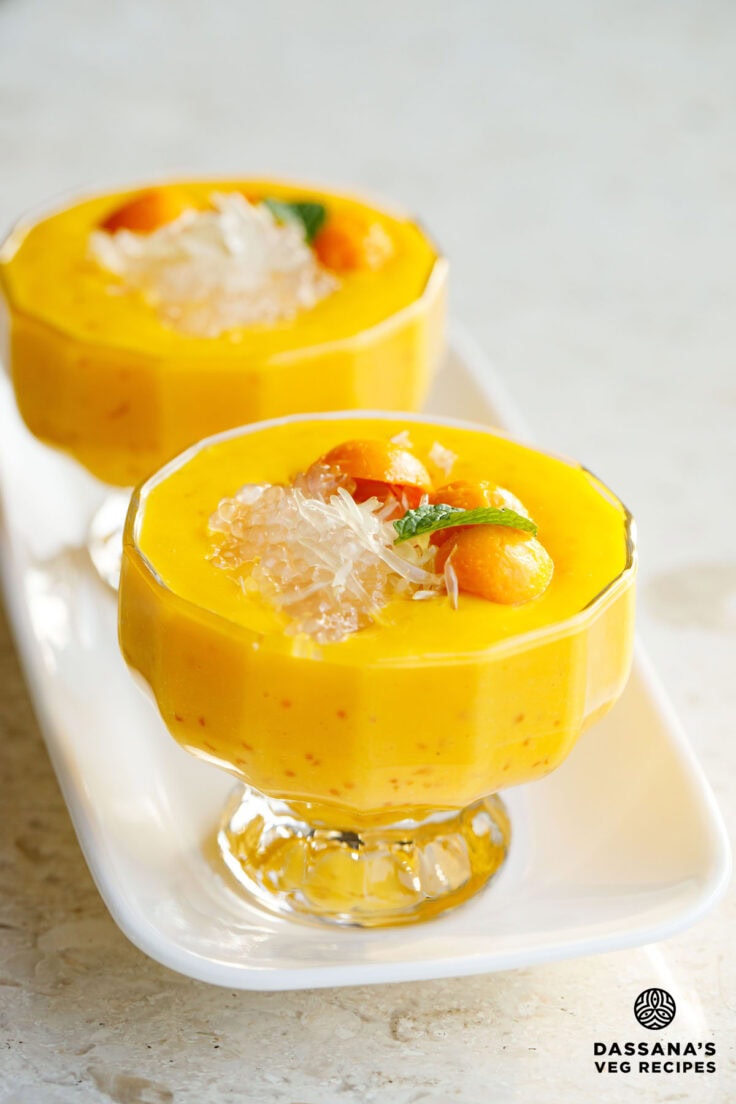 Mango Sago Recipe (With Pomelo) - Dassana’s Veg Recipes