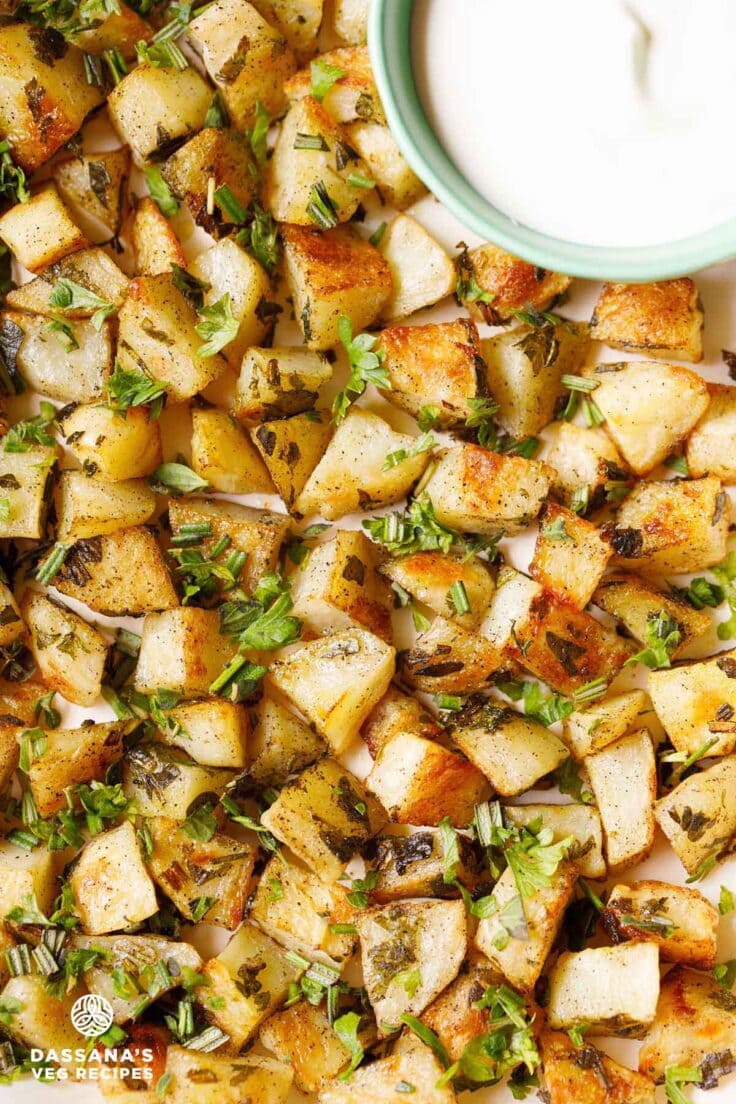 Oven Roasted Potatoes Recipe – Dassana's Veg Recipes - Taste of Kuchaman